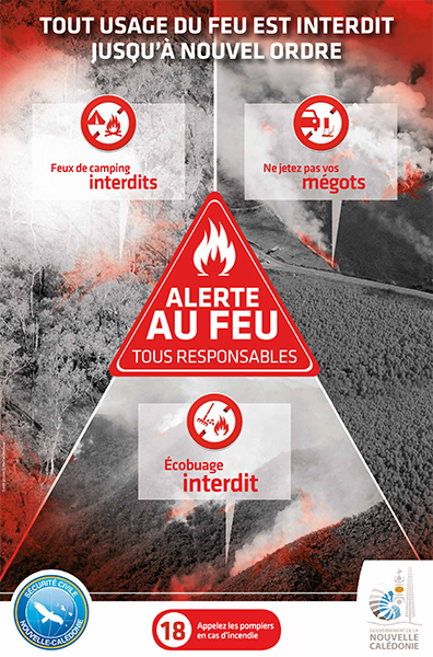 Alerte au feu | Sécurité civile de la Nouvelle-Calédonie